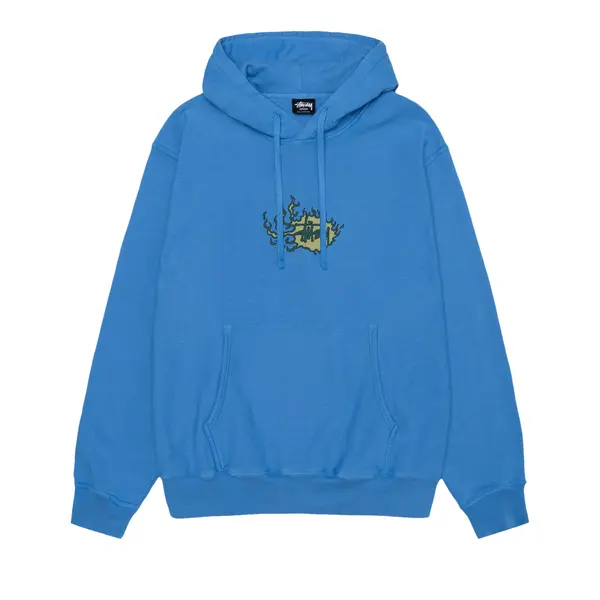 StÜssy Pigment Dyed Mosaic Dragon Hoodie - Blue
