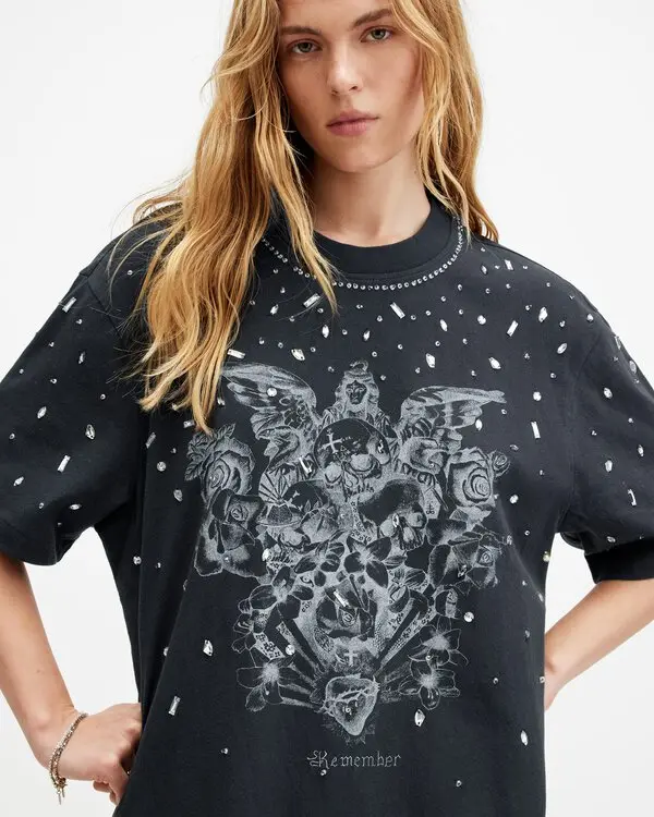 grunge t shirt dress Dark Floral Fairy Fantasy Goth Grunge Punk Inspired Soft T-shirt dress