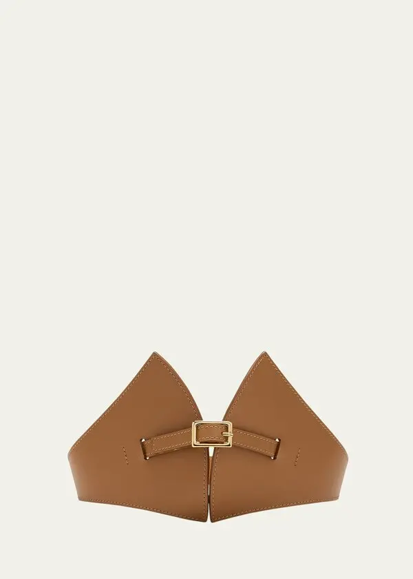 VAINCOURT PARIS La Remarquable Wide Leather Belt - Camel