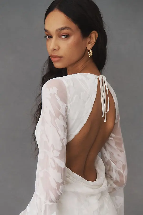 Misha Collection Aurora Bell-Sleeve Mini Dress In White - 47% Off |  Editorialist