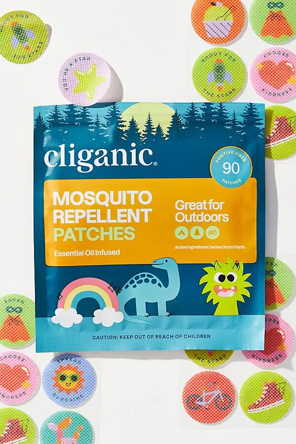 CLIGANIC Mosquito Repellent Positive Vibes Patches, 90 Pack - Green