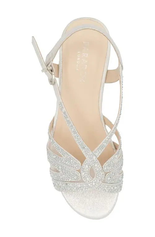 PARADOX LONDON PINK Quest Ankle Strap Sandal - Silver