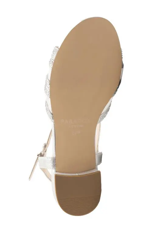 PARADOX LONDON PINK Quest Ankle Strap Sandal - Silver