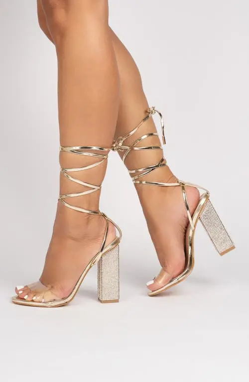 TOUCH UPS Ankle Wrap Sandal - Gold