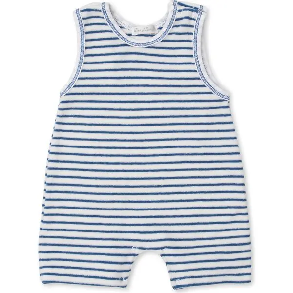 KISSY KISSY Stripe Terry Romper - Blue