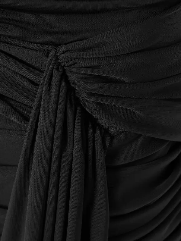 MUGLER Tie-detailed Draped Mini Dress