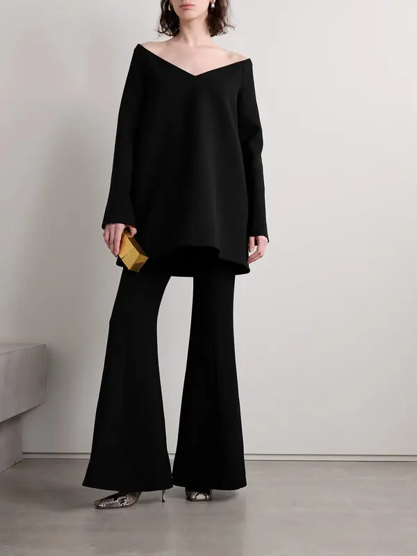 brandon maxwell off the shoulder dress Off-The-Shoulder Mini Dress