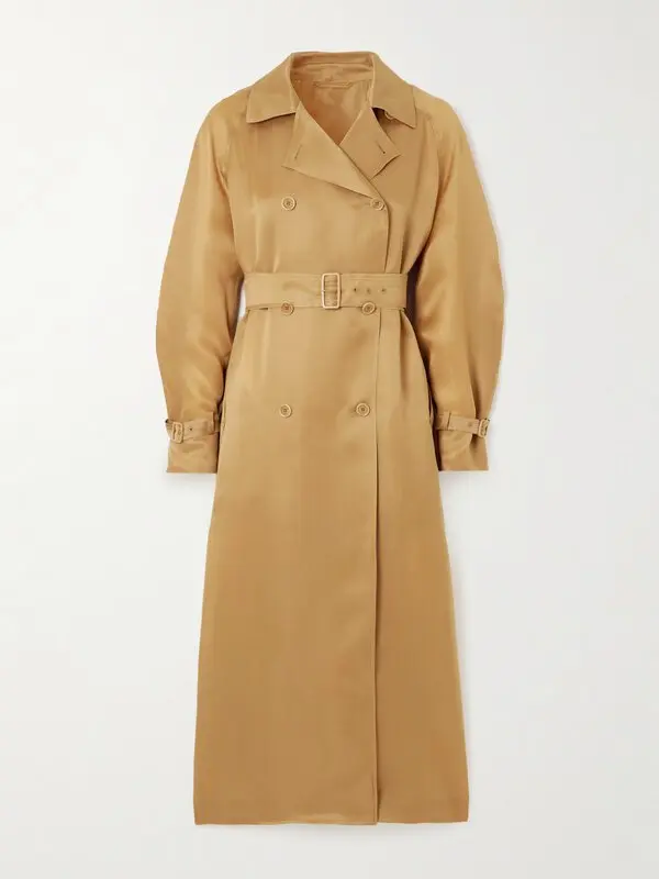 Max Mara Sacco Double-breasted Silk-organza Trench