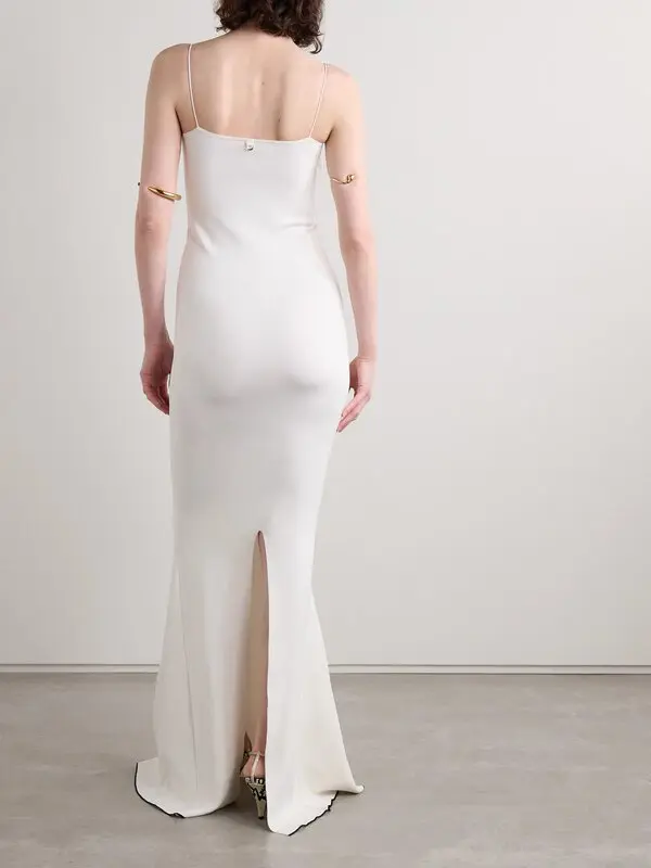 Jacquemus Aro Draped Jersey Maxi Dress - White