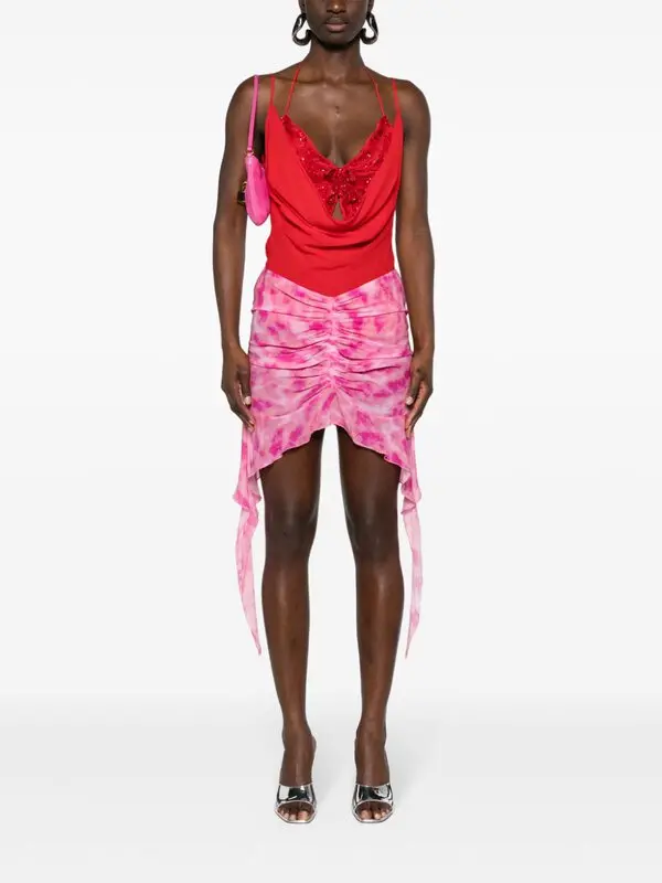 Blumarine Butterfly-bodice Silk Top