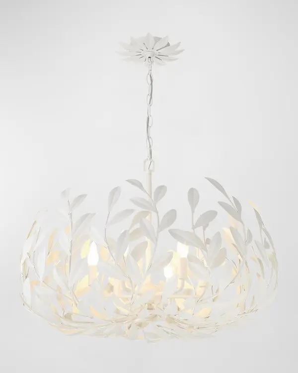 CRYSTORAMA Broche 27" 6-light Inverted Pendant Chandelier - Matte White