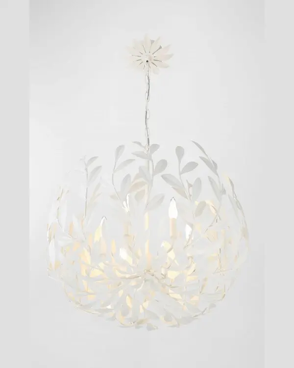 CRYSTORAMA Broche 27" 6-light Inverted Pendant Chandelier - Matte White