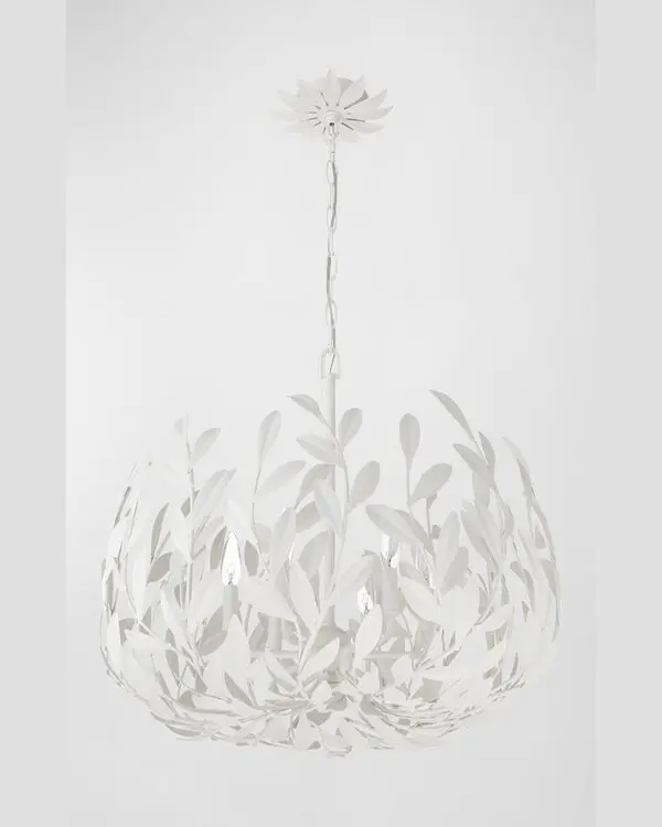 CRYSTORAMA Broche 27" 6-light Inverted Pendant Chandelier - Matte White