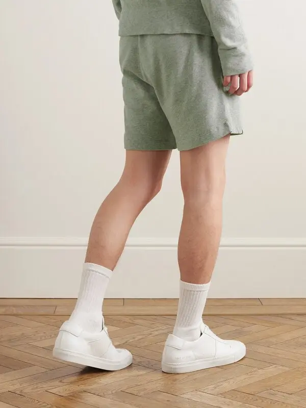 JAMES PERSE Straight-leg Cotton-jersey Drawstring Shorts - Gray