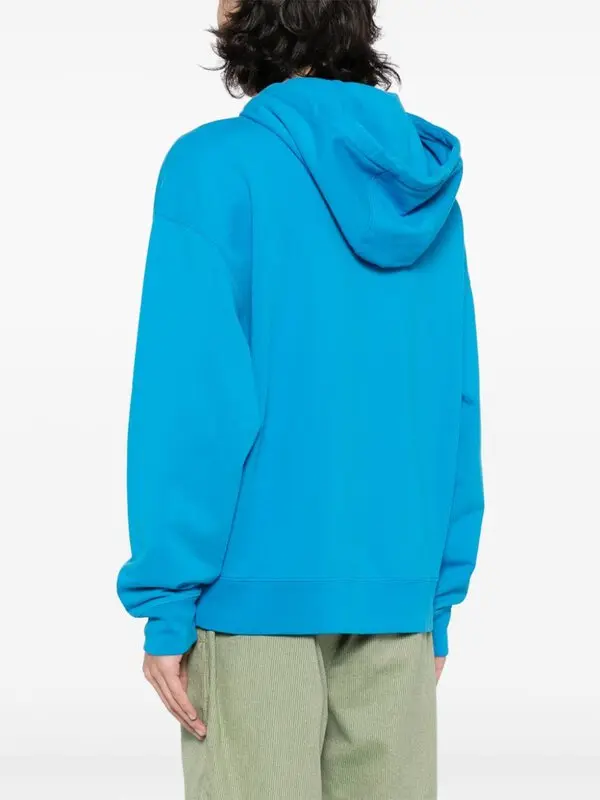 Maison Kitsuné Embroidered-logo Cotton Hoodie