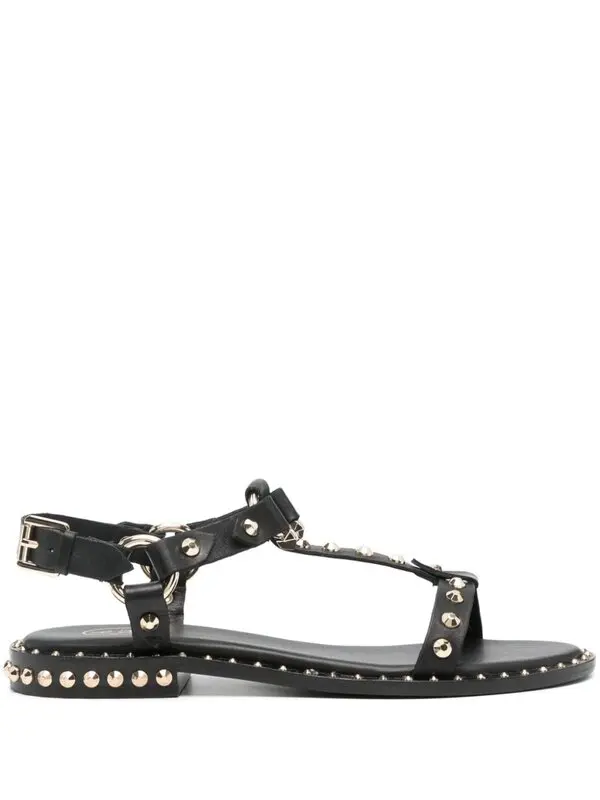 Ash Stud-embellished Leather Sandals - Black