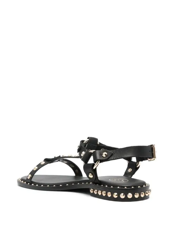 Ash Stud-embellished Leather Sandals - Black