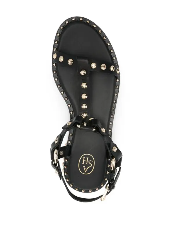 Ash Stud-embellished Leather Sandals - Black