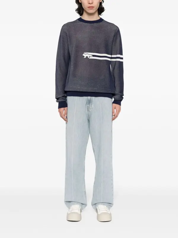 Maison Kitsuné Flash Fox Mesh Jumper