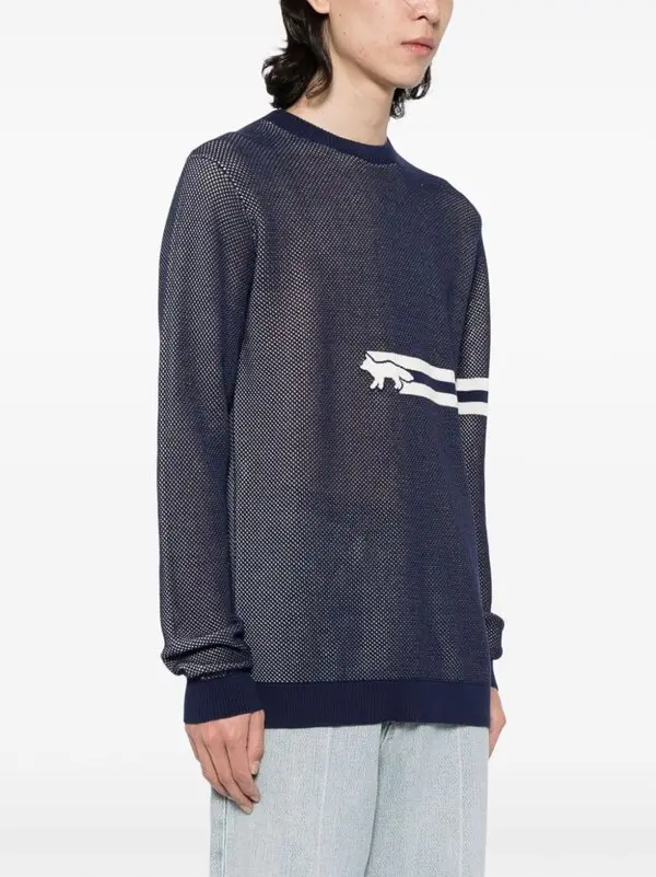 Maison Kitsuné Flash Fox Mesh Jumper