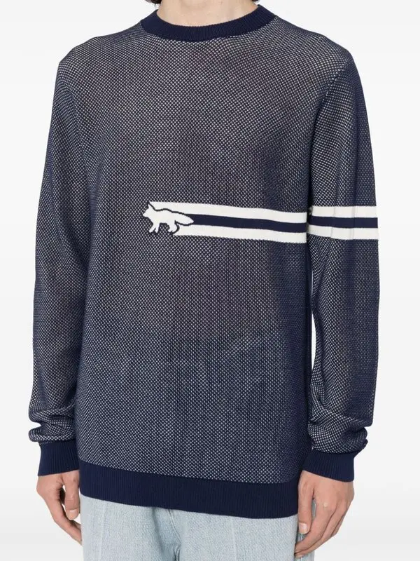 Maison Kitsuné Flash Fox Mesh Jumper