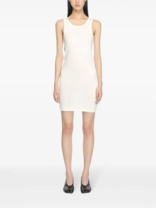 Helmut Lang Fine-ribbed Tank Minidress - Neutrals