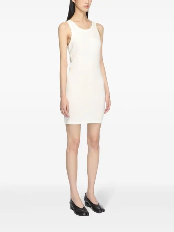 Helmut Lang Fine-ribbed Tank Minidress - Neutrals