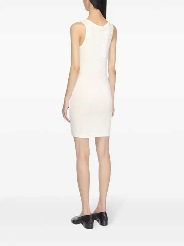 Helmut Lang Fine-ribbed Tank Minidress - Neutrals