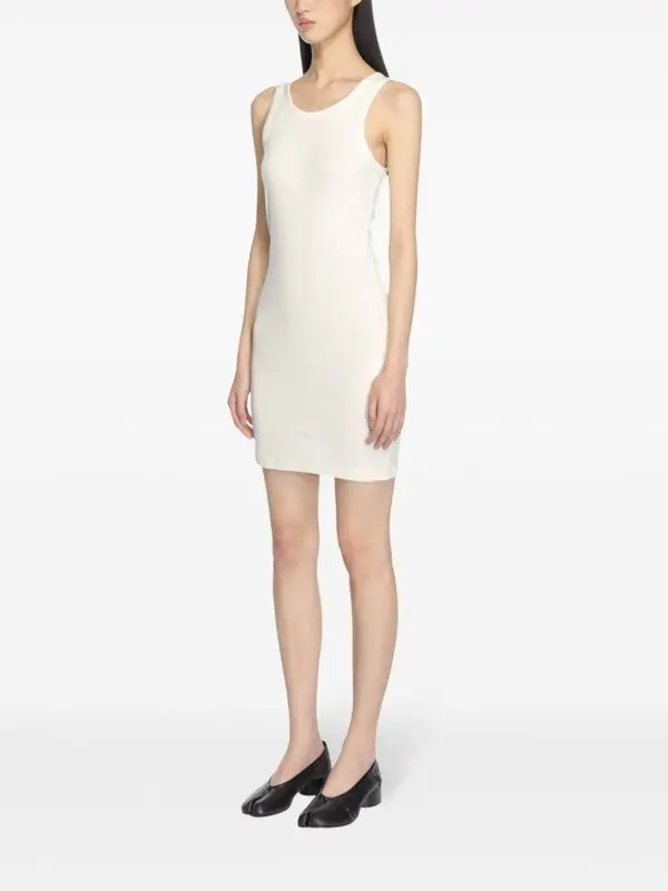 Helmut Lang Fine-ribbed Tank Minidress - Neutrals