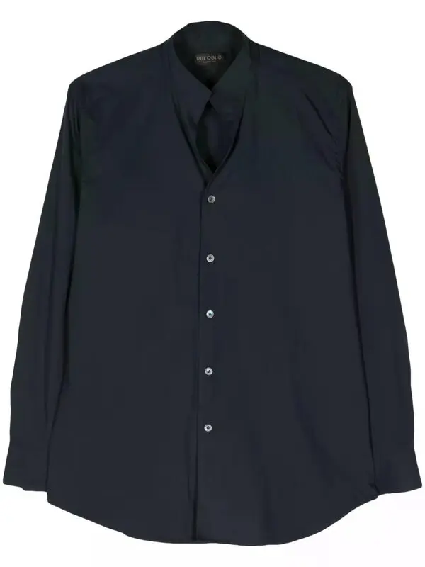 DELL'OGLIO Stand-up Collar Buttoned Shirt