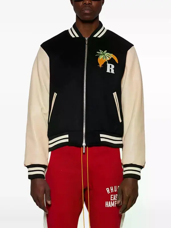 Rhude Logo-embroidered Bomber Jacket