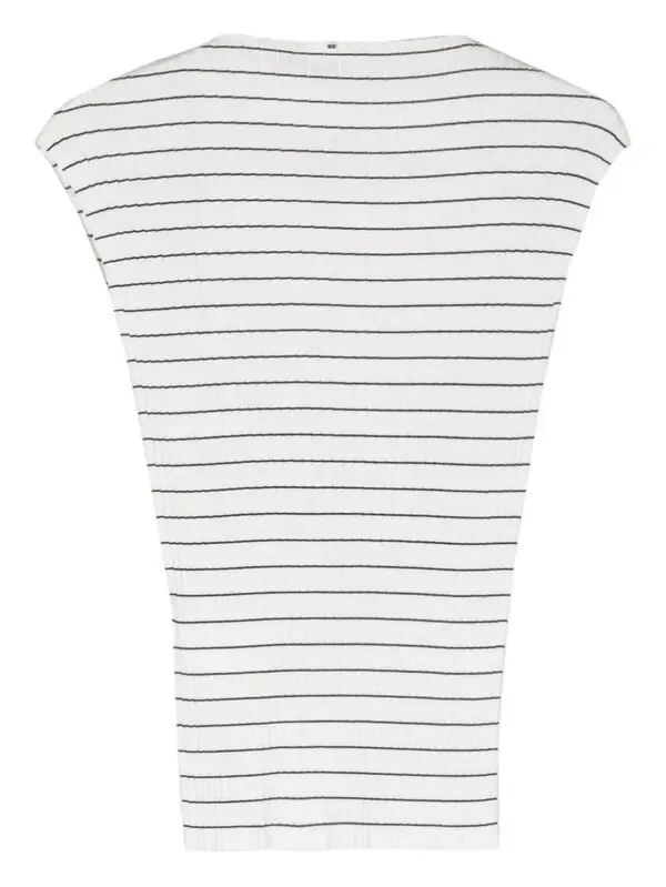 Sportmax Striped Ribbed-knit Top