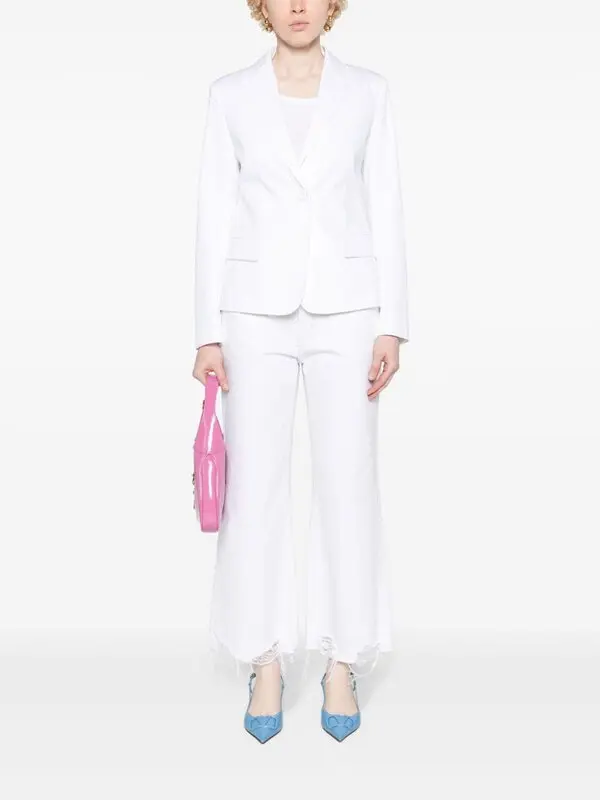 Max Mara Sarnico Single-breasted Blazer - White