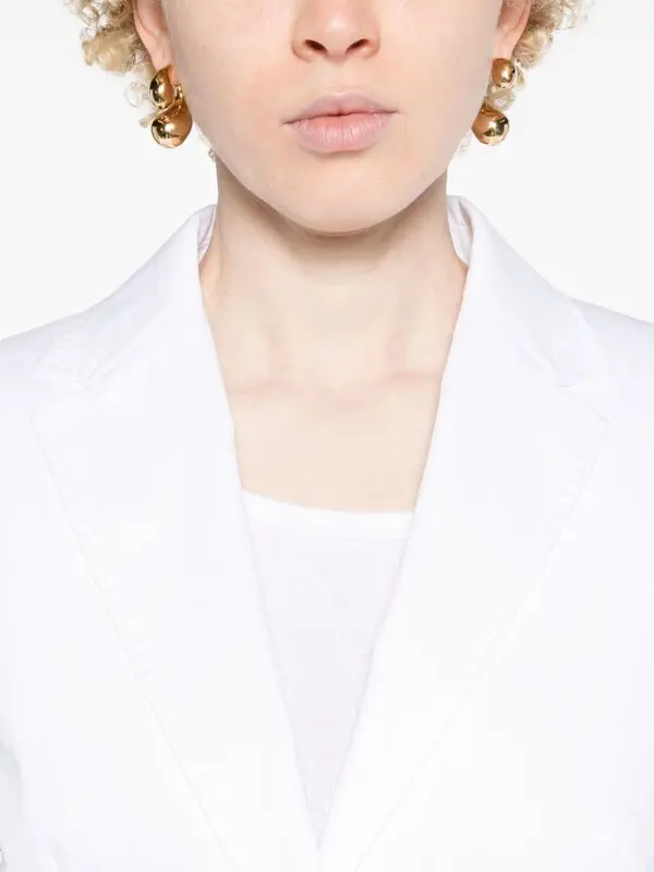 Max Mara Sarnico Single-breasted Blazer - White