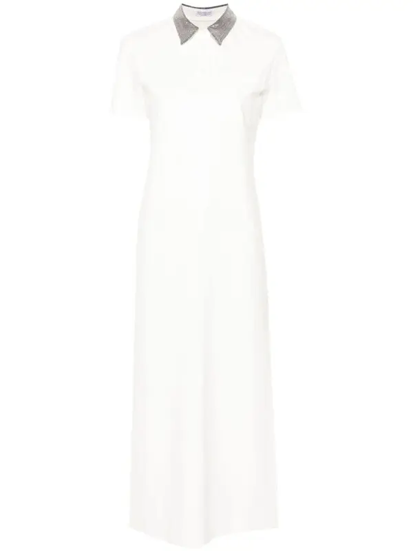 Brunello Cucinelli Monili-embellished Polo Dress