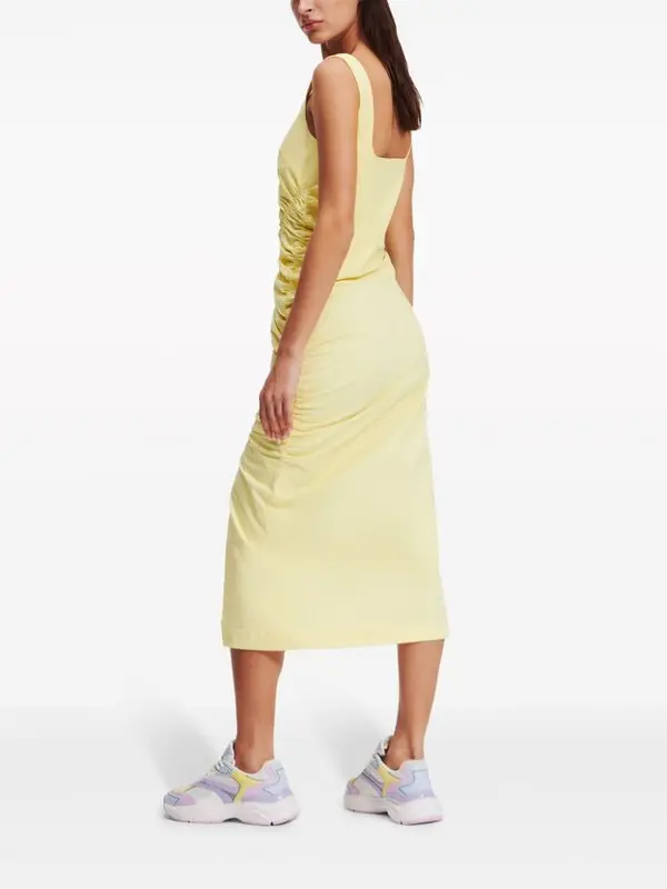 Karl Lagerfeld Draped Stretch-cotton Dress