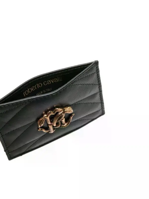 Roberto Cavalli Monogram-plaque Quilted Cardholder
