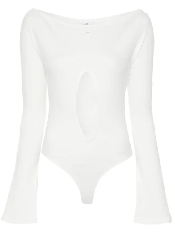 COURREGES Cut-out Bodysuit - White