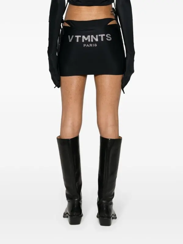 VTMNTS Paris Crystal-embellished Mini Skirt