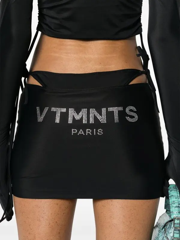 VTMNTS Paris Crystal-embellished Mini Skirt