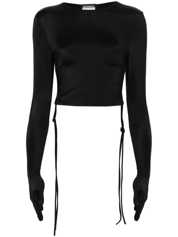 Vetements Cropped Long-sleeve T-shirt