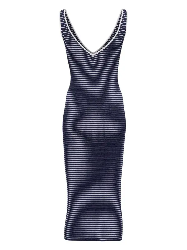Staud Dana Striped Ribbed Dress