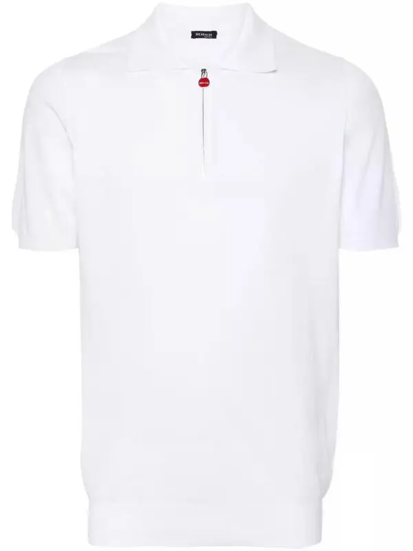 Kiton Fine-ribbed Polo Shirt - White