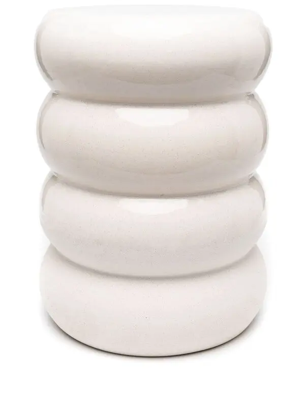 POLSPOTTEN Chubby Ceramic Stool - White