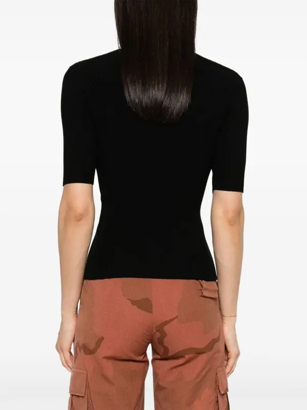 Off-White Appliqué-logo Ribbed-knit Top