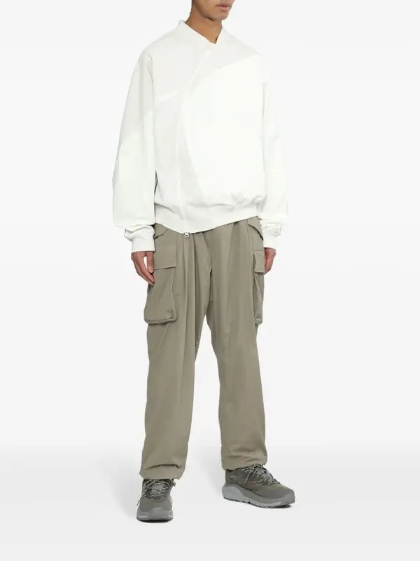 POST ARCHIVE FACTION Asymmetric-zip Bomber Jacket - White