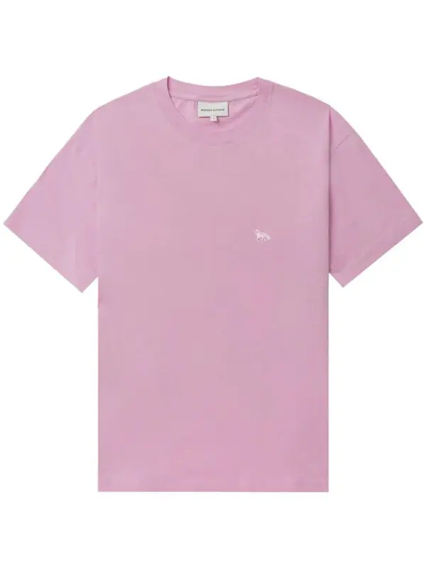 Maison Kitsuné Logo-appliqué T-shirt - Pink