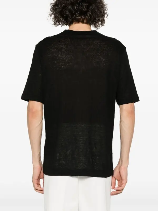 CRUCIANI Crew-neck Linen T-shirt