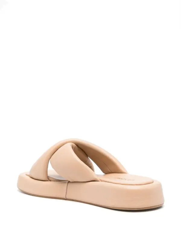 VAMSKO Leather Pillow Sandals - Neutrals