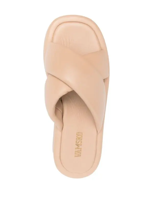 VAMSKO Leather Pillow Sandals - Neutrals